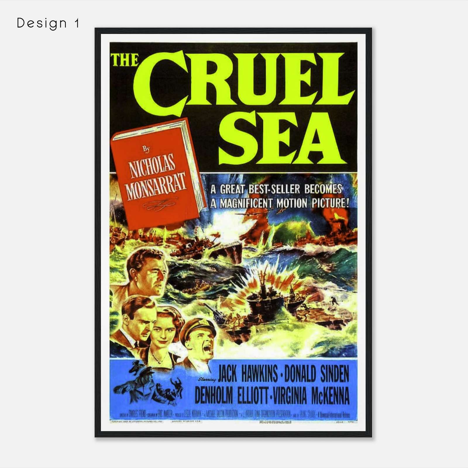 The Cruel Sea (1953) Movie Poster Print - Citiesbox