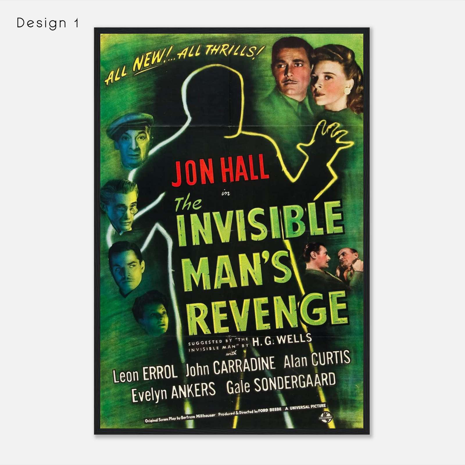 The Invisible Man's Revenge (1944) Movie Poster Print - Citiesbox