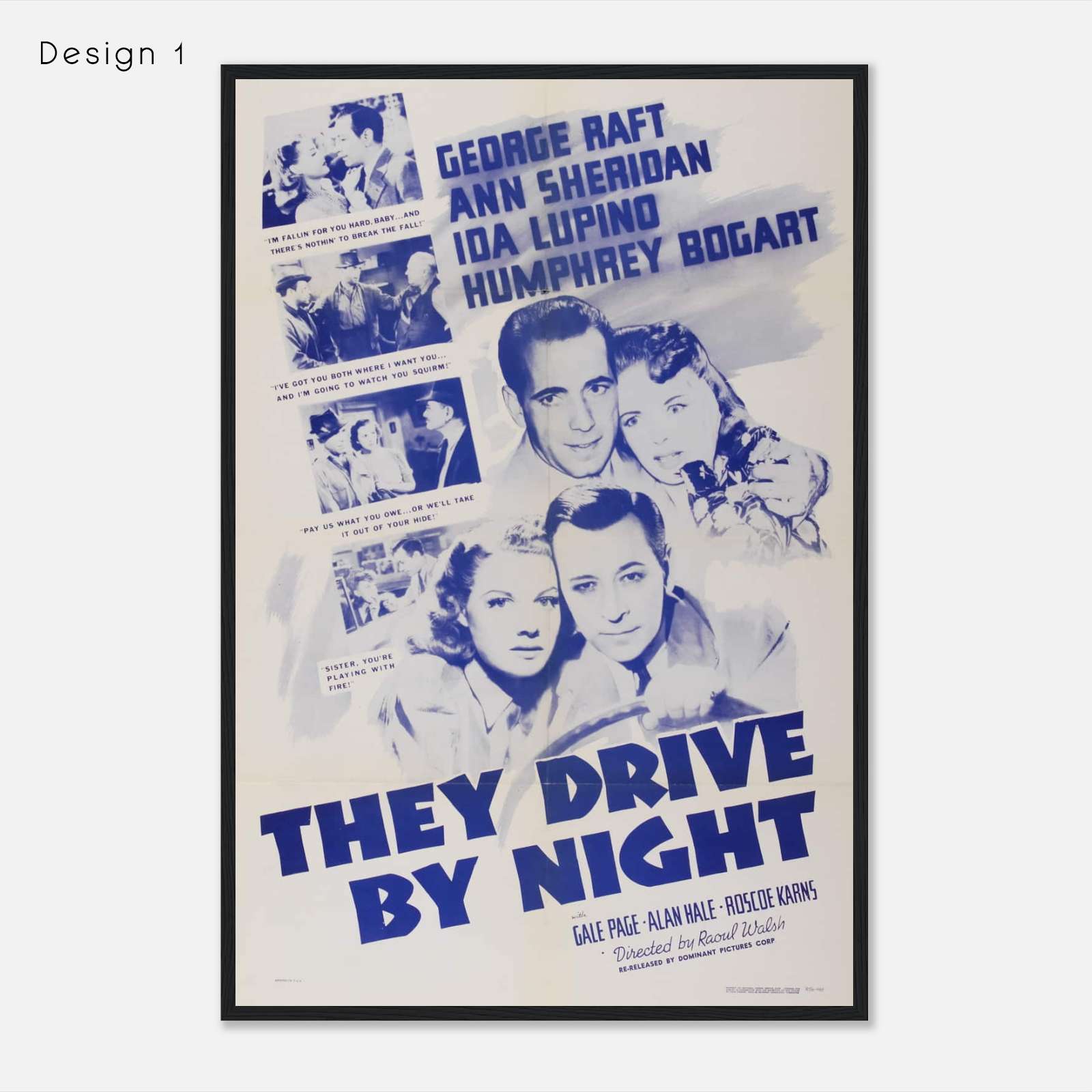 They Drive by Night (1940) Movie Poster Print - Citiesbox