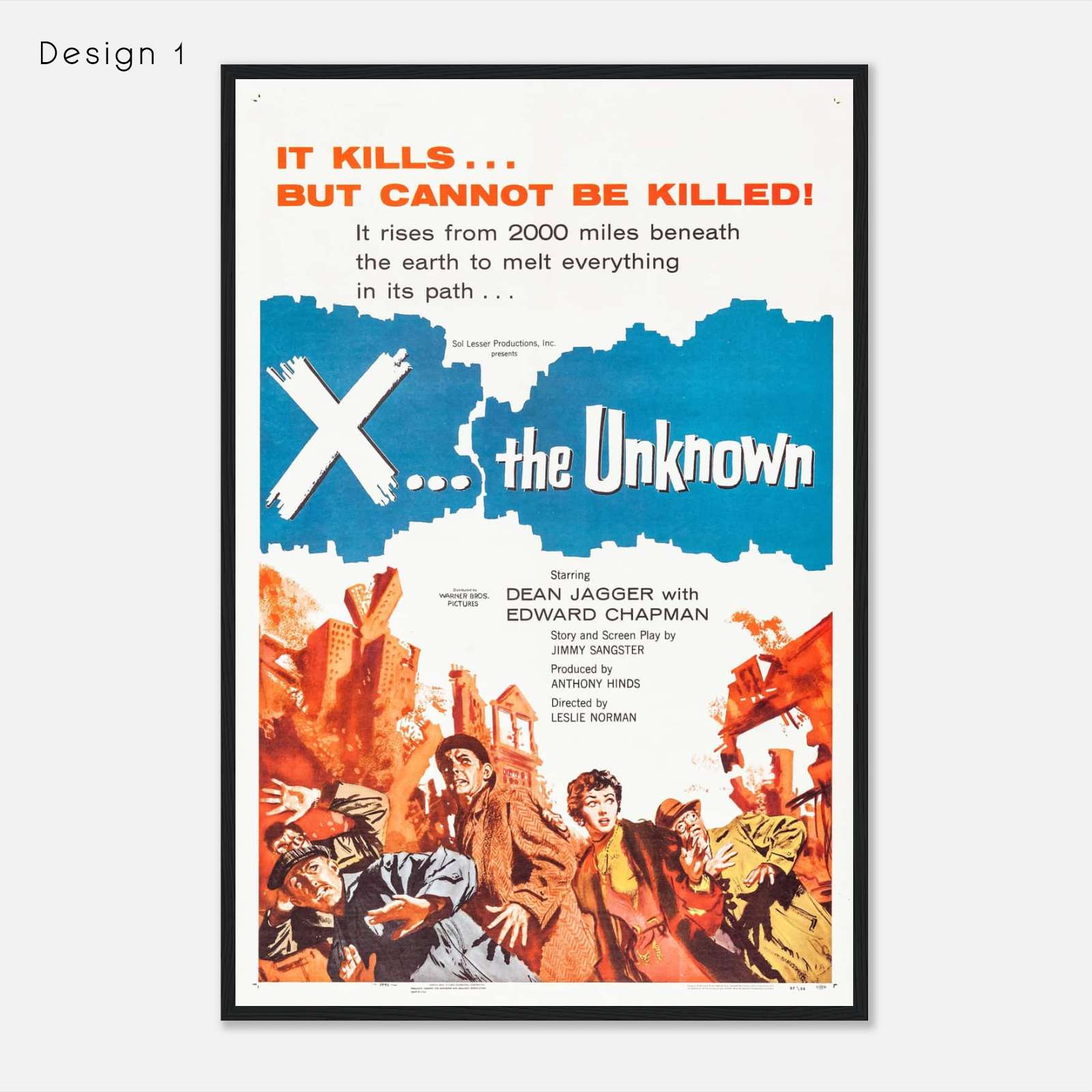 X the Unknown (1956) Movie Poster Print - Citiesbox