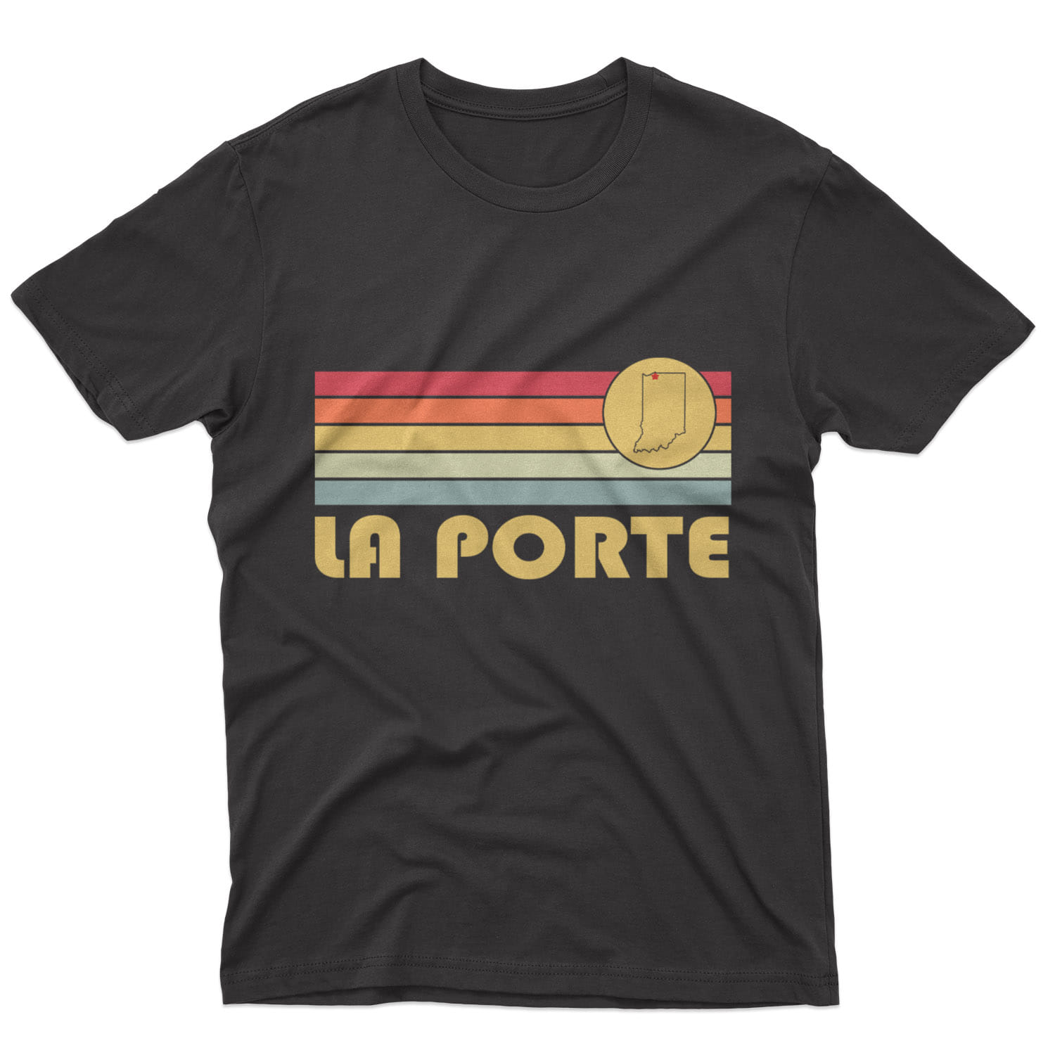 La Porte Indiana IN Vintage Sunset Shirt, La Porte Retro T Shirt ...