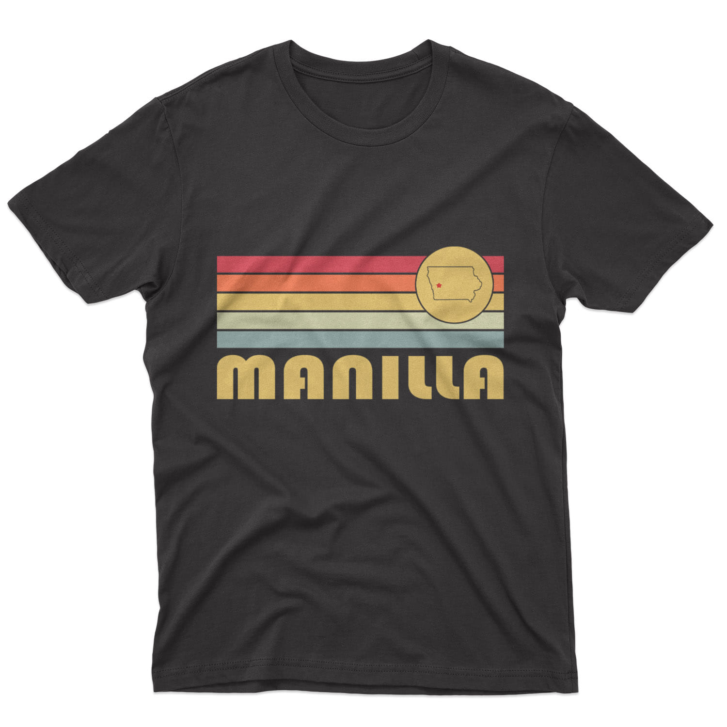 Manilla Iowa IA Vintage Sunset Shirt, Manilla Retro T Shirt - Citiesbox