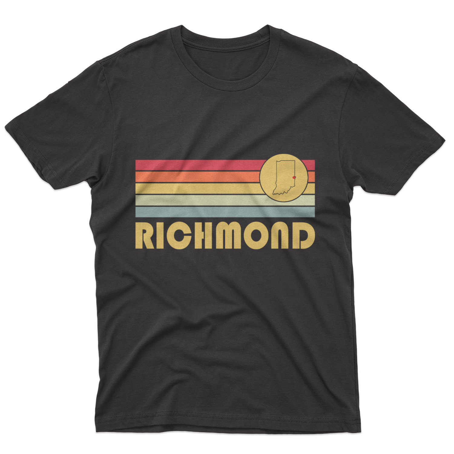 Richmond Indiana IN Vintage Sunset Shirt, Richmond Retro T Shirt ...